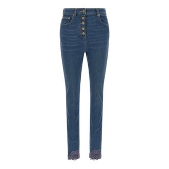 Valentino Garavani Denimhose mit Spitze - - Jeans - Damen - Blau - W27