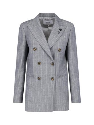 Lardini Double-Breasted Virgin Wool Blazer