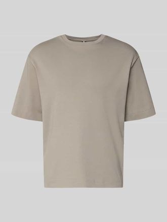 Profuomo T-Shirt mit Logo-Print und Rundhalsausschnitt