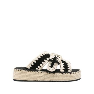 Mou Femme, Chaussures, Noir, Taille: 38 EU Jute Sandales