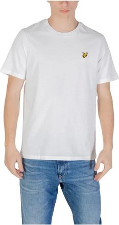 Lyle & Scott Homme, Tops, Blanc, Taille: XL T-Shirt Blanc en Coton
