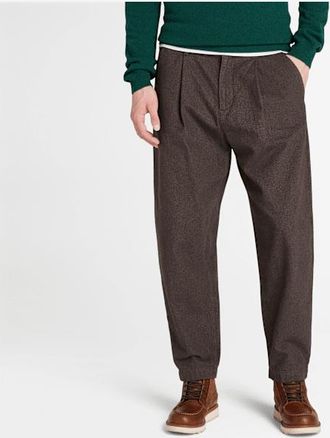 Timberland Claremont Falten-Chinohose mit Fischgrätmuster für Herren in Braun, Herren, Braun, Größe