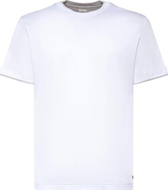 Eleventy Homme, Tops, Blanc, Taille: XL T-shirt ras du cou