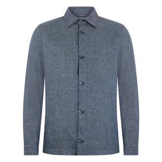 Herno Shirt-cut Leinenjacke - - Shirts - Herren - Blau - XL