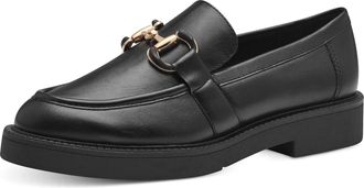 Marco Tozzi Damen Loafer mit Absatz Elegant Vegan, Schwarz (Schwarz), 41 EU