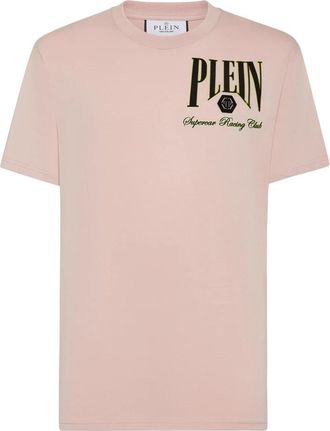 Philipp Plein T-shirt Rundhals SS Supercar Racing - - Tops - Herren - Rosa - M