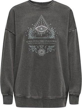 Only Onllucinda Oversize L/S Wild Box SWT, Noir, L Femme