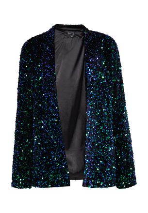 Faina Blazer mit Pailletten Damen Blau Gr&uuml;n Mehrfarbig