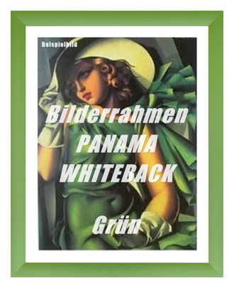 Homedecoration Bilderrahmen Panama Whiteback 22 x 26 cm Grün mit weißer Rückwand und mit Acrylglas Antireflex 1 mmm