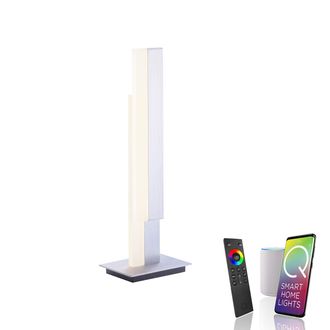 Paul Neuhaus Q-TOWER 4728-95 Smart Home LED-Tischleuchte, Works with Alexa, inkl. Fernbedienung, dimmbar, warmwei&szlig; - kaltweiss CCT