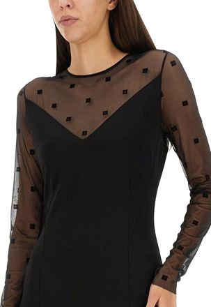 Givenchy 4G Jacquard Viscose Dress - Black