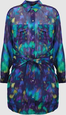 Isabel Marant Robe Courte Nueva Bleu Vert