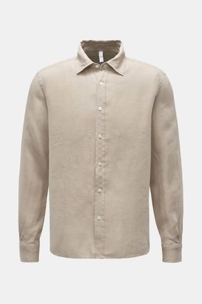 04651/ Herren - Leinenhemd Kent-Kragen sand