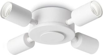 Ideal Lux Ideal Lux SET UP Plafonnier semi-encastr&eacute; &agrave; plusieurs bras, blanc, 4 x E27