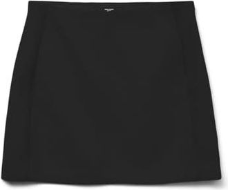 Vero Moda CURVE Vmcfortuneallison GA Cur NOO Jupe Courte Taille Plus, Noir, 54