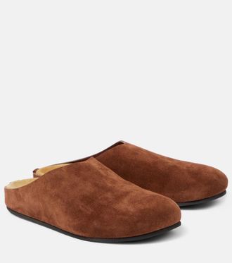 The Row Mules Hugo en daim