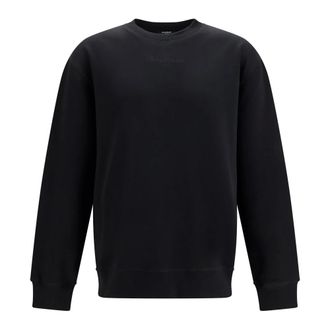 Balmain Sweatshirt mit besticktem Logo - - Sweatshirts & Hoodies - Herren - Schwarzk - S