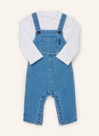 Tommy Hilfiger Set: Jeans-Latzhose Und Longsleeve blau
