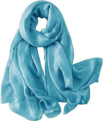 Lina & Lily Foulard Châle Étole Femme Mariage en Tissu Brillant Léger (Turquoise)