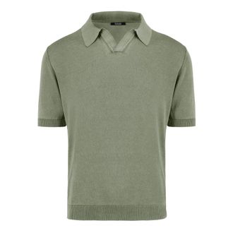 Bomboogie Homme, Pulls, Vert, Taille: M Pull en coton avec col ch&acirc;le