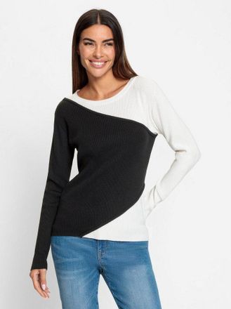 Heine Strickpullover Pullover Langarm Rippoptik