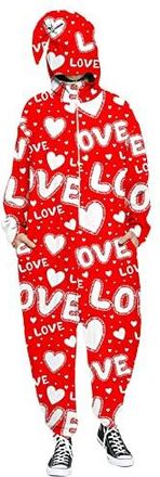 Generic Pyjama Hommes en Polaire, Ensemble De Pyjamas en Polaire Grenouillère Adulte en Pilou Manche Longue Capuche, Ensemble de Pyjama Chaud en Daim Simple C