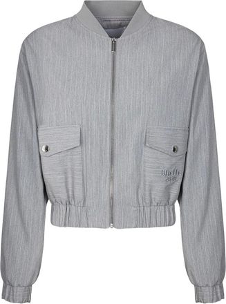 Ga&euml;lle Paris Femme, Vestes, Gris, Taille: 38 FR Veste zipp&eacute;e avec &eacute;paulettes