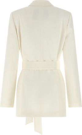 Kiton Double-Breasted Silk Blazer - Cream
