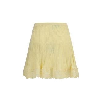 Self Portrait Womens Bicolor Viscose Mini Skirt