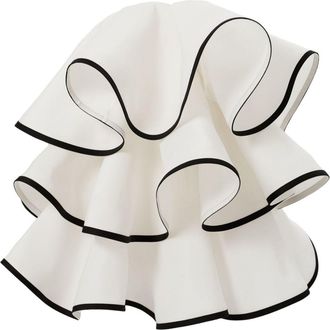 Carolina Herrera robe courte &agrave; volants - Blanc