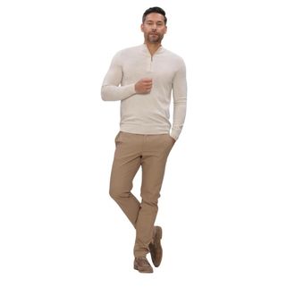 Stefano Lauran Half Zip Anders - - Knitwear - Herren - Beige - M