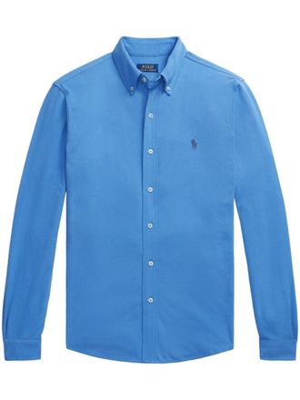 Polo Ralph Lauren chemise &agrave; logo Polo Pony brod&eacute; - Bleu