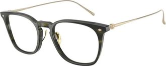 Giorgio Armani Homme, Accessoires, Vert, Taille: 49 MM Rectangular Optical Frame