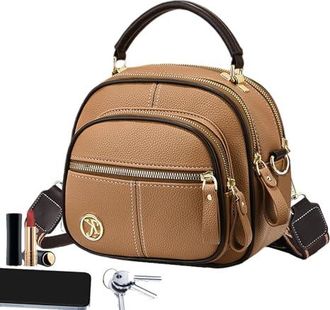 Generic Sac fourre-tout en cuir, sac de ceinture en cuir multifonctionnel, sac &agrave; bandouli&egrave;re moderne pour filles, sac de courses pour femme avec grande capaci