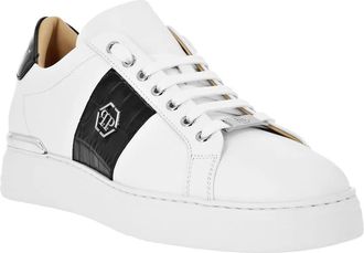 Philipp Plein Low-Top Sneaker - Lo-Top Turnschuhe Hexagon - Gr. 46 (EU) - in Wei&szlig; - f&uuml;r Damen