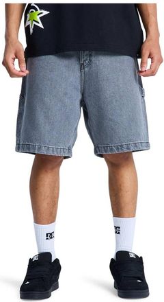 DC Short en jean baggy style charpentier - Gris moyen-Noir