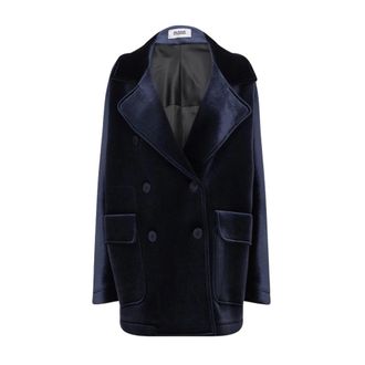 Alpha Studio Peacoat aus gekoppeltem Samt - - Jackets - Damen - Blau - L