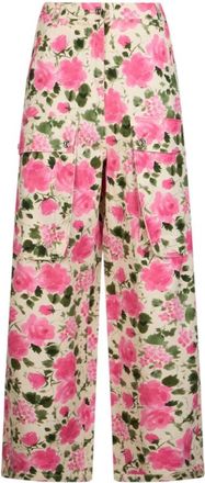 Liu Jo Femme, Pantalons, Rose, Taille: W25 Printed Cotton Drill Cargo Pantalons