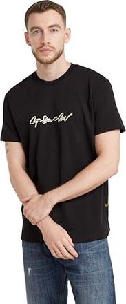 G-Star RAW T-shirt G-script Homme T-shirt, Noir (Dk Black D25150-c812-6484), XL