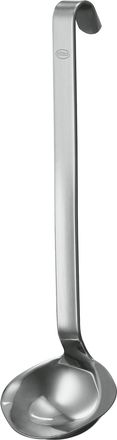 Rösle Haken Saucenlöffel, Hochwertige Saucenkelle mit Hakengriff, Edelstahl 18/10, Spülmaschinengeeignet, 25,5 cm