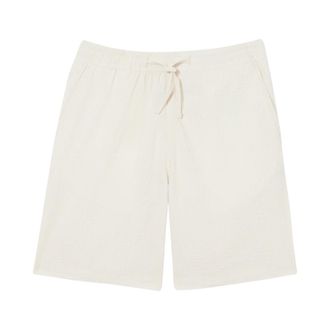 Lacoste Cotton Seersucker Shorts - - Shorts - Herren - Beige - XS