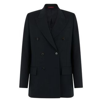 Gucci Doppelreihiger Wollblazer - - Jackets - Damen - Schwarzk - S