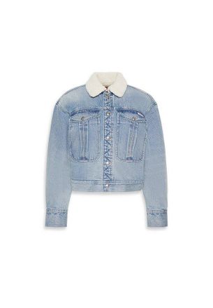 Calvin Klein Jeans Jeansjacke SHERPA WOOL DENIM JACKET Mit Rundhalsausschnitt, regular fit