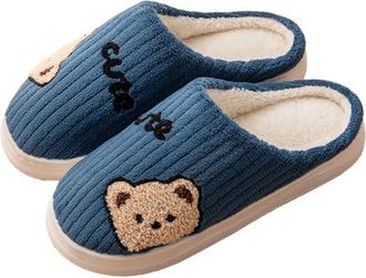 Generic Chaussons ours pour femme | Chaussons mignons pour homme | Sliders à enfiler | Jolis pantoufles en forme danimal | Claquettes amusantes en mousse à mé