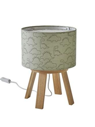 Vertbaudet Lampe de chevet bois PETIT DINO kaki TU
