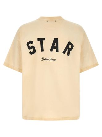 Golden Goose Logo-Printed Cotton T-shirt - Cream