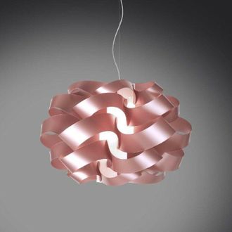 Linea Zero CLOUD Lustre suspension trois lumi&egrave;res rose diam&egrave;tre 75x h50cm