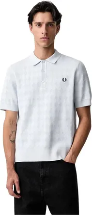 Fred Perry Chemise en maille pointelle - Homme - Tops - Bleu - Taille: S
