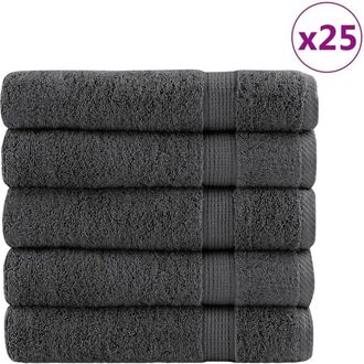 vidaXL Premium-Duschtücher solund 25 Stk. Anthrazit 70x140 cm 600 g/m² - Vidaxl