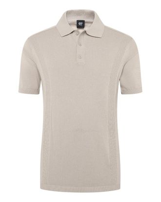 AlphaTauri Gestricktes Poloshirt mit Leinenanteil in